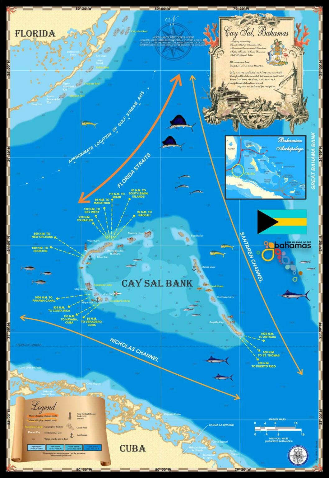 Cay Sal Map - Island Map Store