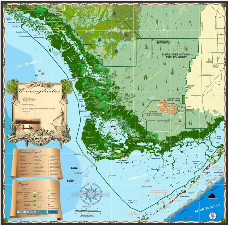 Everglades Map - Island Map Store