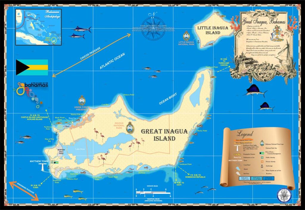 Great Inagua Map Island Map Store