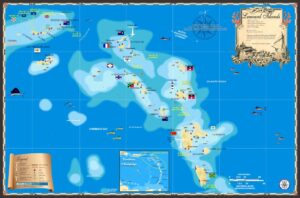Leeward Islands Map - Island Map Store