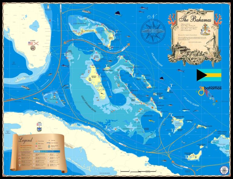 Nautical Wall Maps - Bahamas Maps | Caribbean Maps | Florida Maps and more