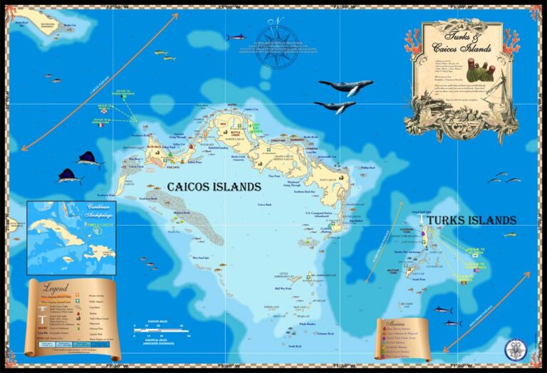 Turks & Caicos Islands Map - Island Map Store